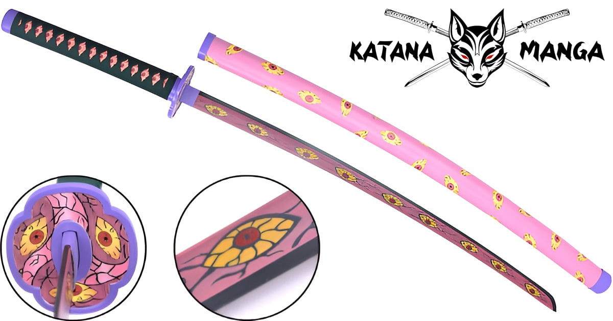 Katana manga « Jagan no Tsurugi » (邪眼の剣 L’Épée aux yeux maudits), lame ...